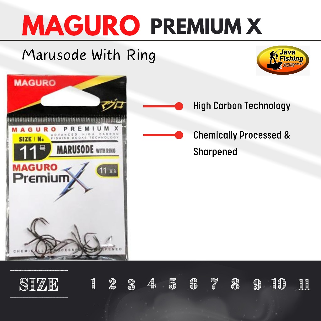 Jual Hook Mata Kail Pancing MAGURO PREMIUM X MARUSODE With Ring ...