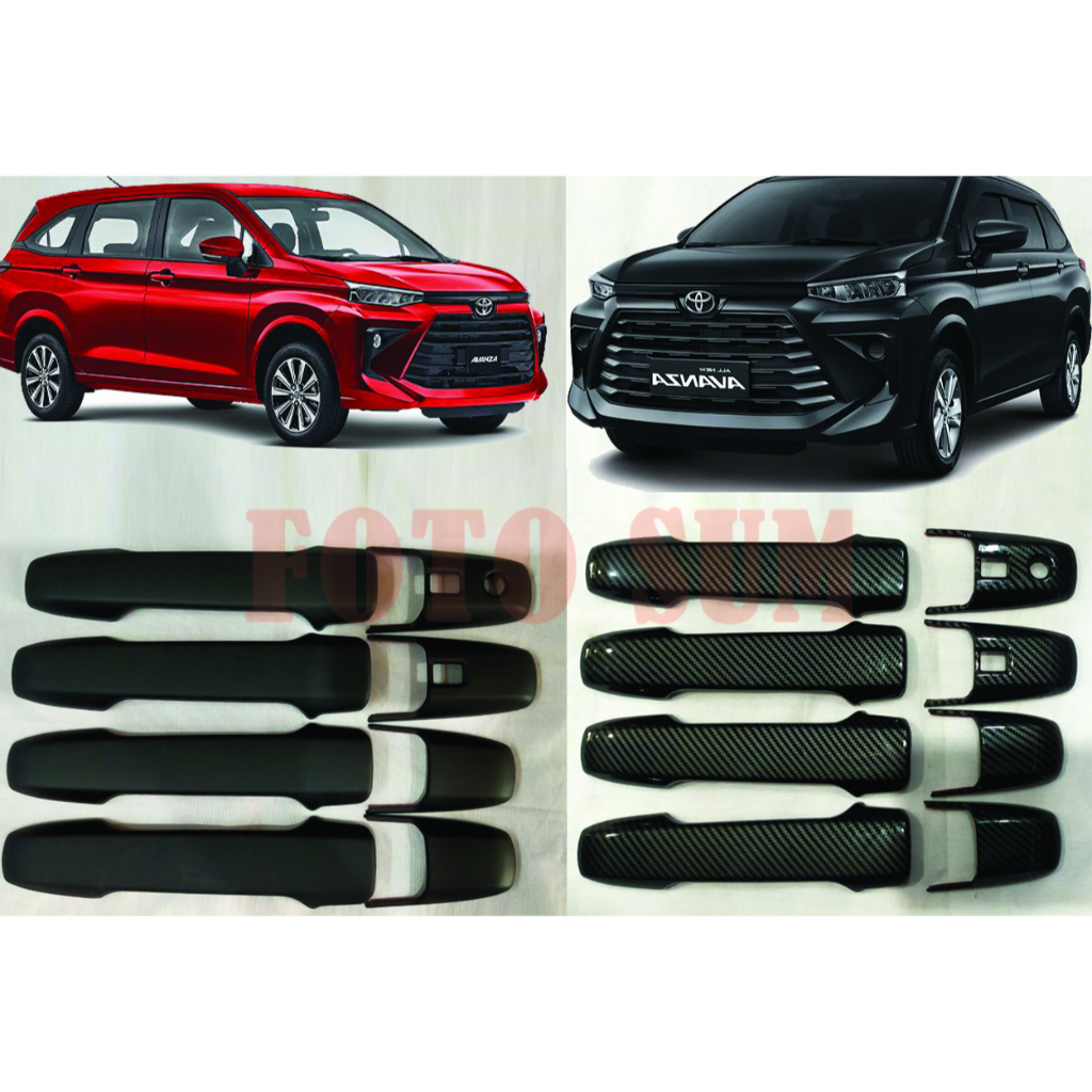 Jual Cover Handle mobil Avanza xenia dan veloz 2022 sampai 2023 Hitam ...