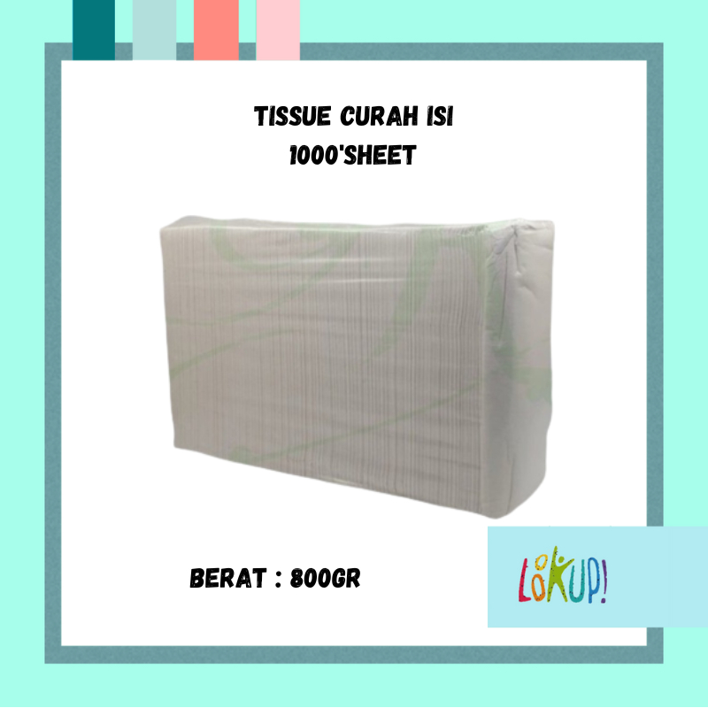 Jual Tisu curah 1000sheet/ Tisu curah utuh isi 1000's / tissue curah ...