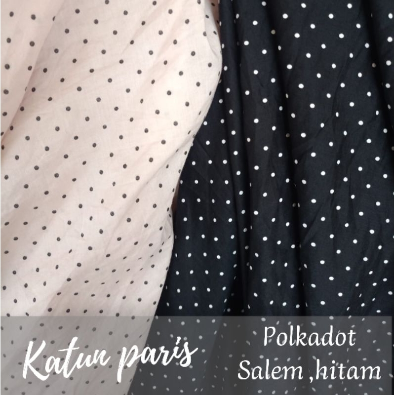 Jual Kain katun paris motif polkadot | Shopee Indonesia