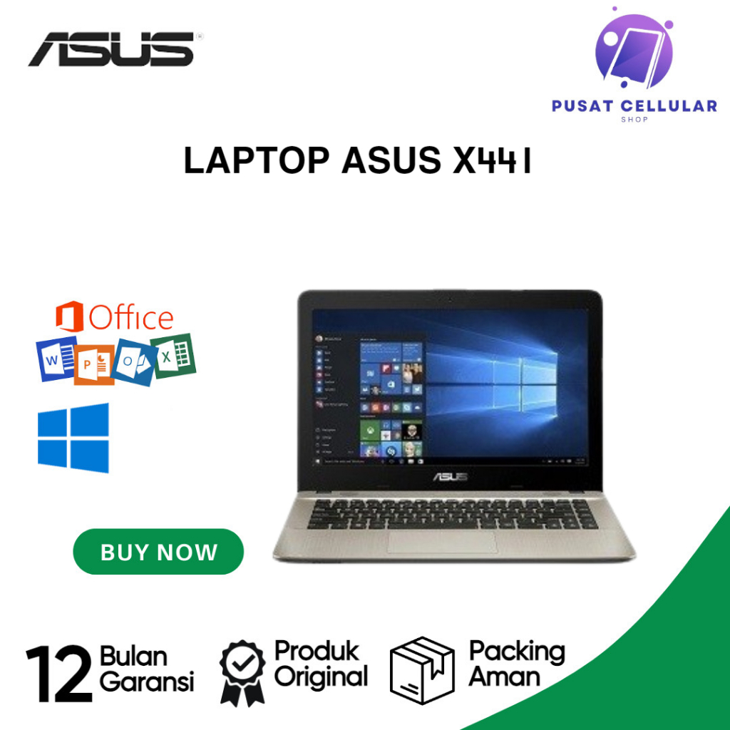 Jual Laptop ASUS X441 Intel Celeron / RAM 4GB / HDD 1TB / Win 10 / FREE ...