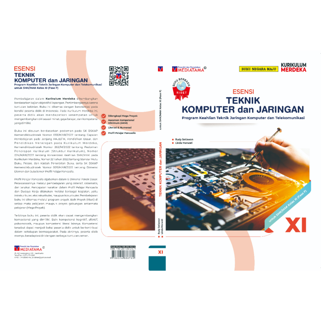 Jual ESENSI - TEKNIK KOMPUTER DAN JARINGAN untuk SMK/MAK Kelas XI (Fase F) Kurikulum Merdeka ...