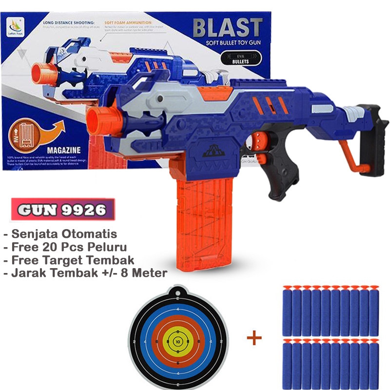 Jual Mainan Anak Laki Laki Tembakan Replika Nerf Gun Free Peluru Busa ...