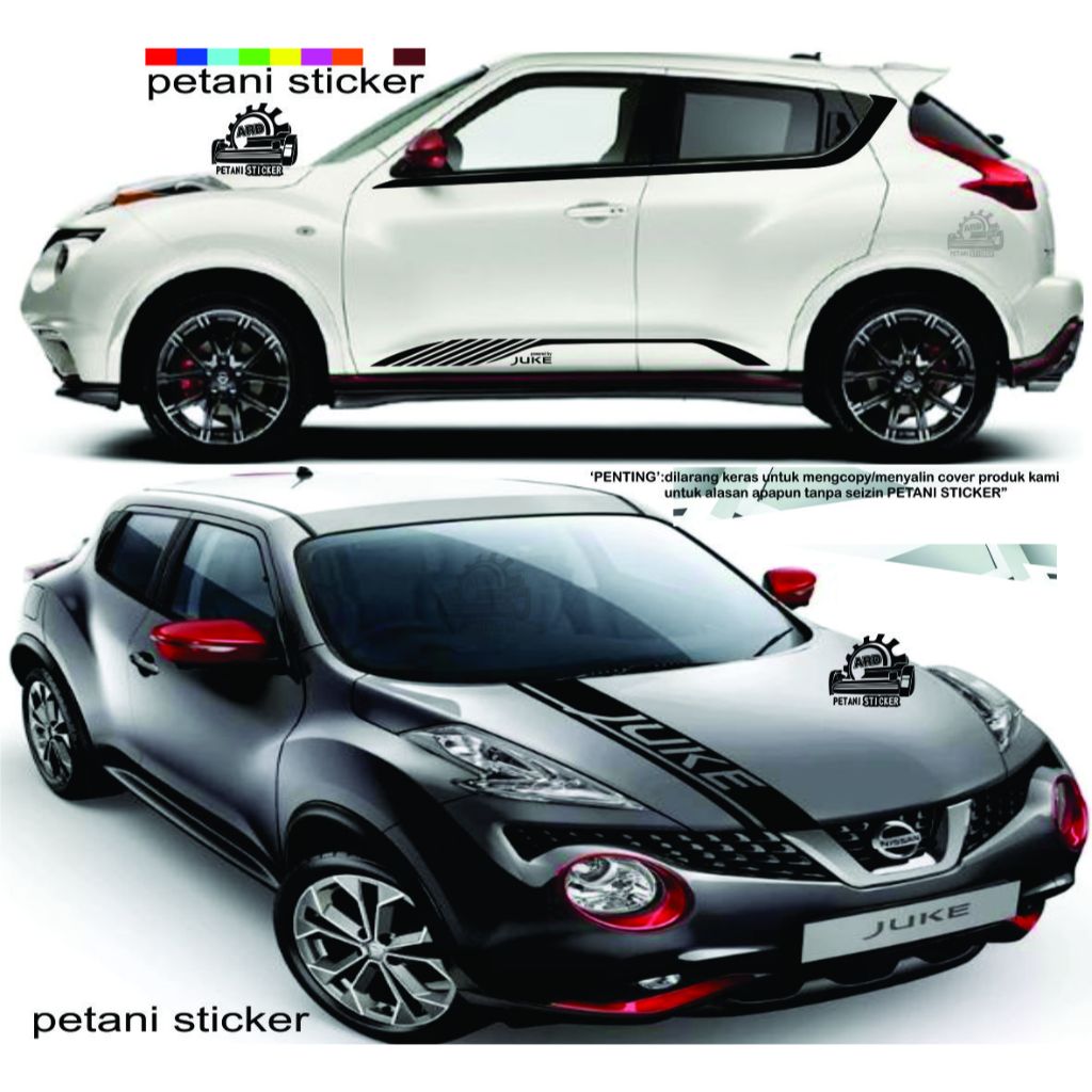Jual stiker sticker mobil juke terbaru nissan juke revolt juke sepaket ...