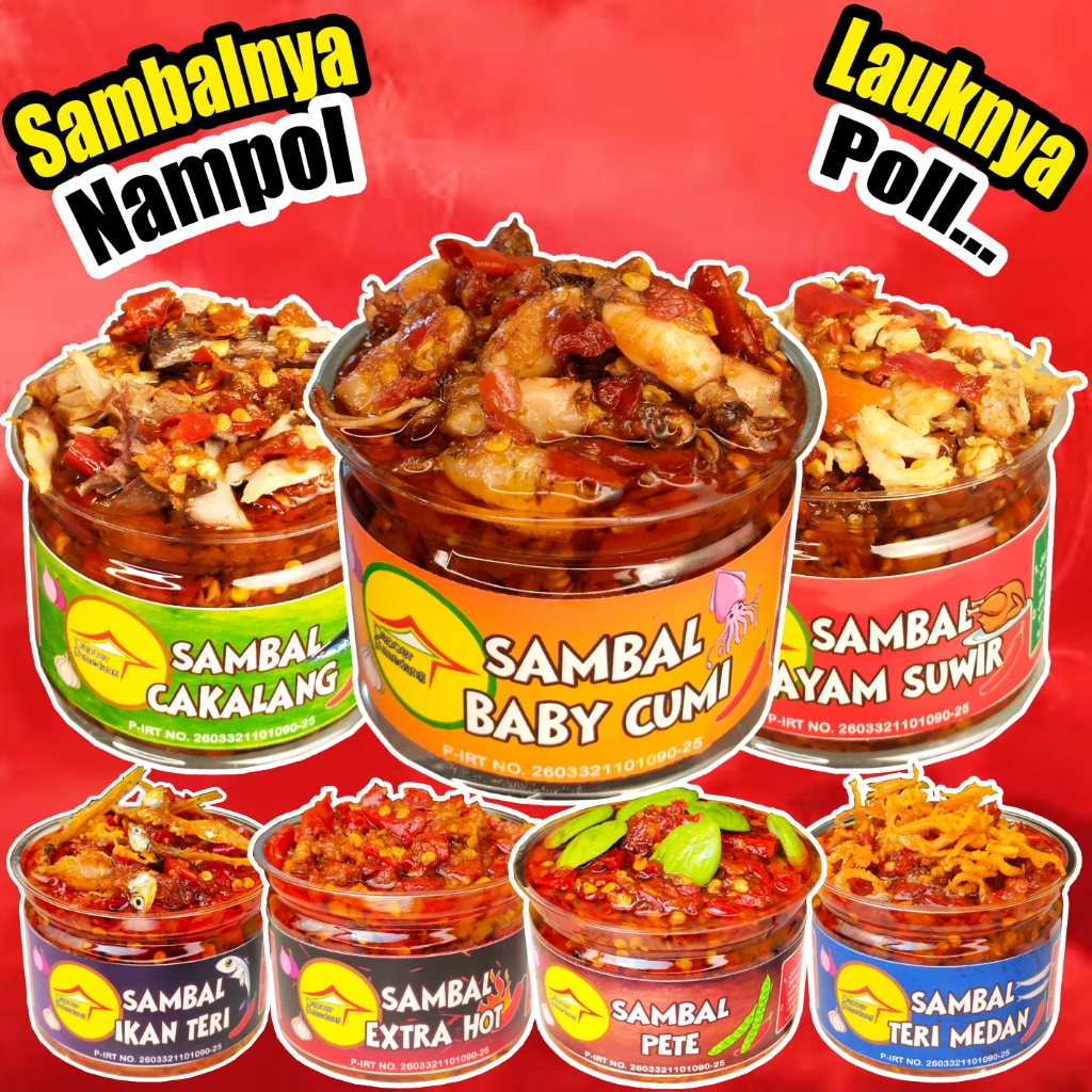 Jual SAMBAL BABY CUMI/SAMBEL CAKALANG/AYAM SUWIR/PETE/TERI MEDAN/EXTRA HOT/by DAPOER SUMEDANG ...