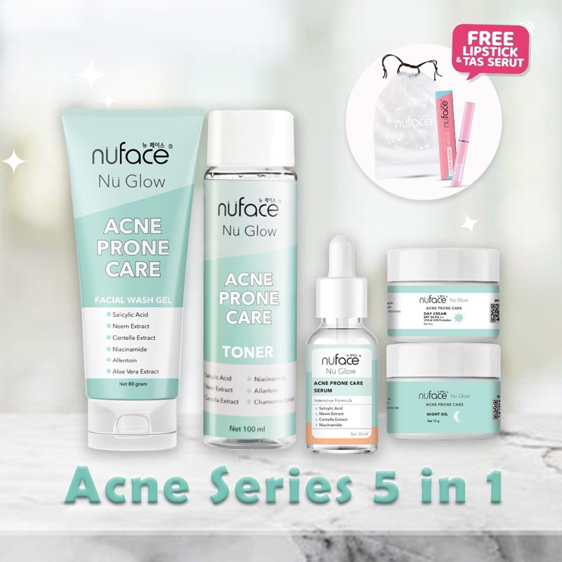 Jual Nuface Skincare Fuji Nuglow Acne Prone Care Package Paket Acne Nu ...