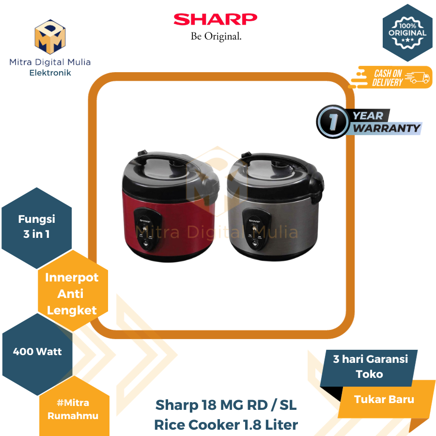 Jual Sharp 18 MG RD & MG SL Rice Cooker 1.8 Liter | Shopee Indonesia