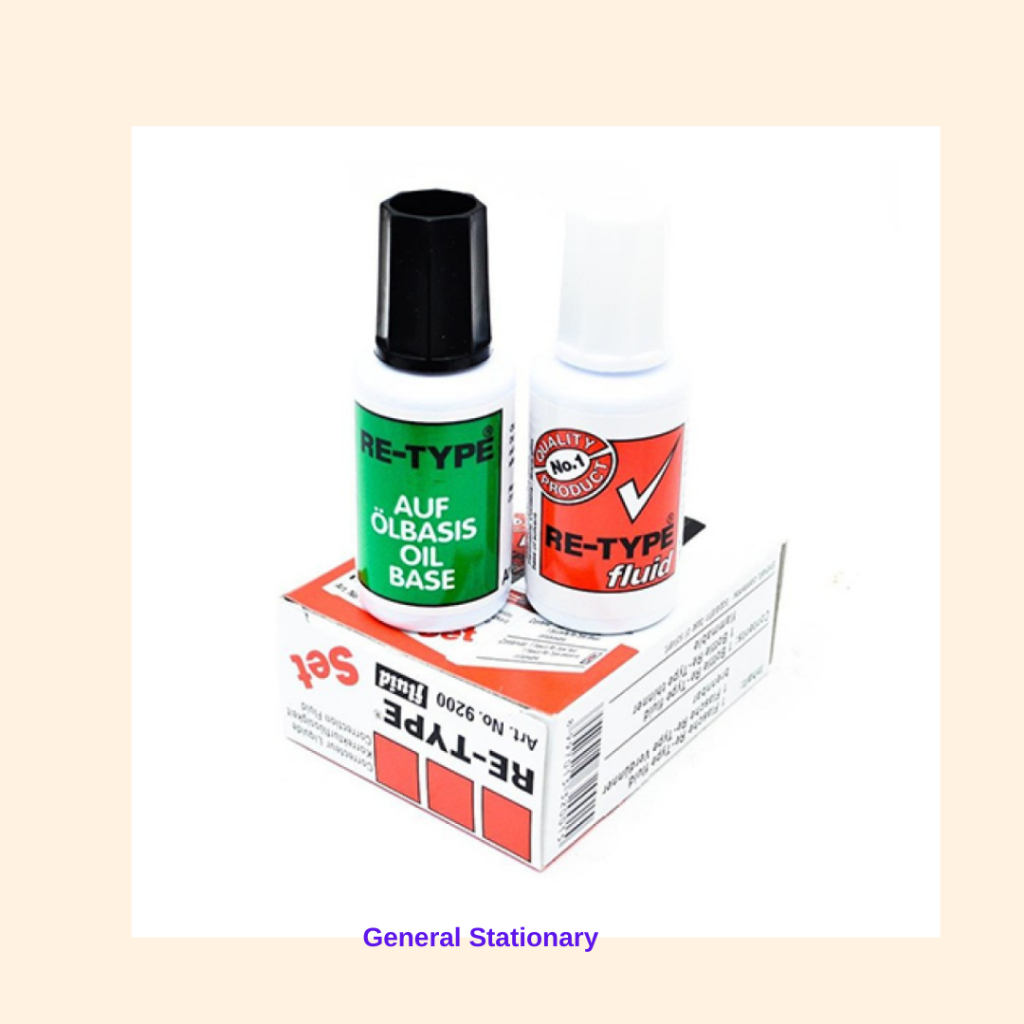 Jual Correction Fluid Re Type No. 9200 Fluid Set ( Isi 2 Pcs ) | Shopee ...