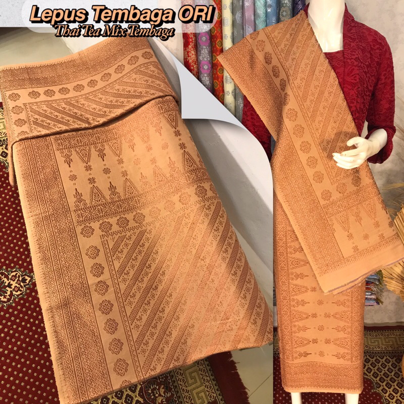 Jual Songket Lepus Tembaga ORI Thai Tea Mix Tembaga-Asli Tenun Tangan Palembang(Ilham Songket ...
