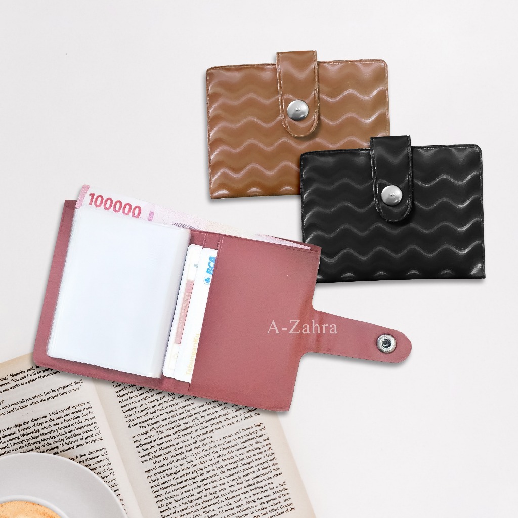 Jual A-ZAHRA 061 DOMPET MINI BAHAN MOTIF GELOMBANG / DOMPET MINI SIMPEL ...