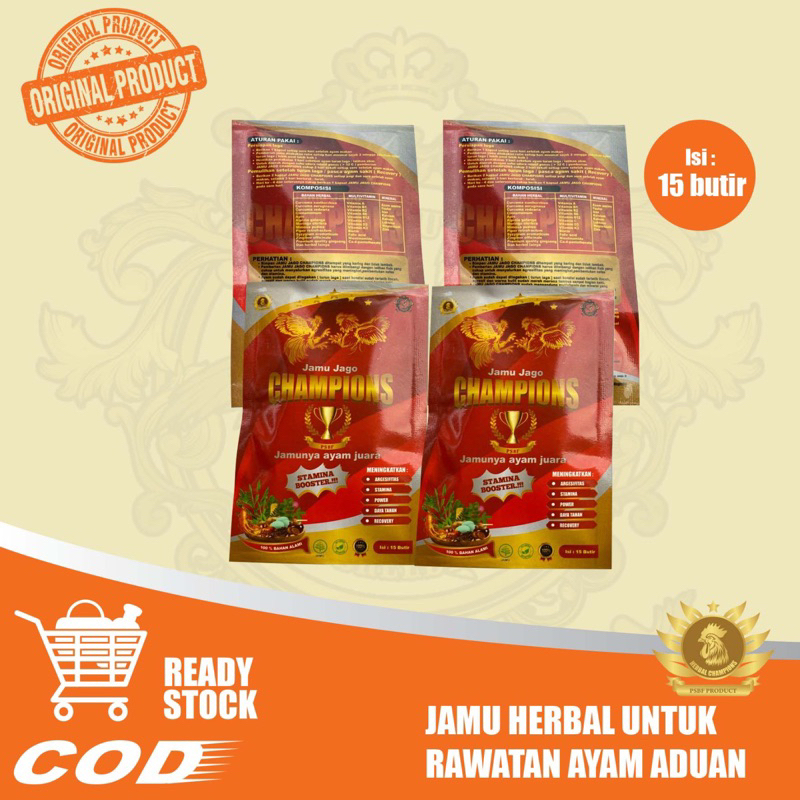 Jual Jamu Jago Champions Kemasan Sachet isi 15 Butir | Shopee Indonesia