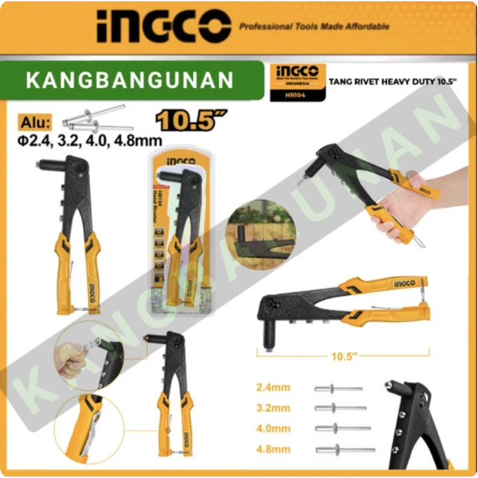 Jual Hand Riveter (10.5") INGCO HR104 Tang Rivet Riveting Ripet Rifet ...