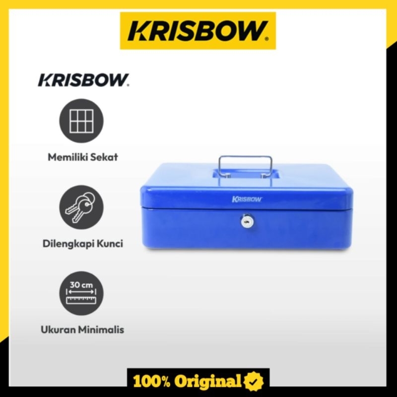 Jual Krisbow Cash Box 30 Cm - Biru | Shopee Indonesia