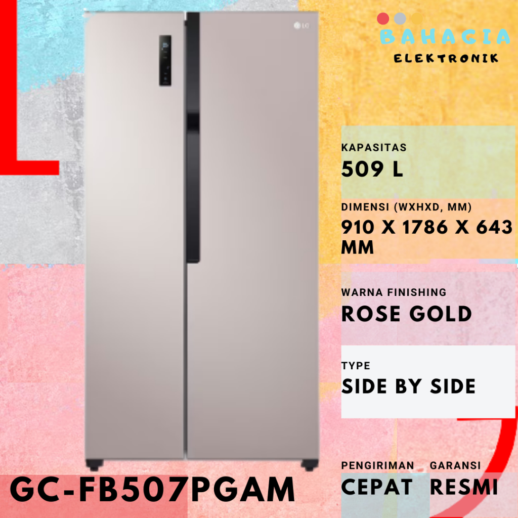 Jual LG GCFB507PGAM Kukas Side By Side 509 L Smart Inverter Kompressor ...