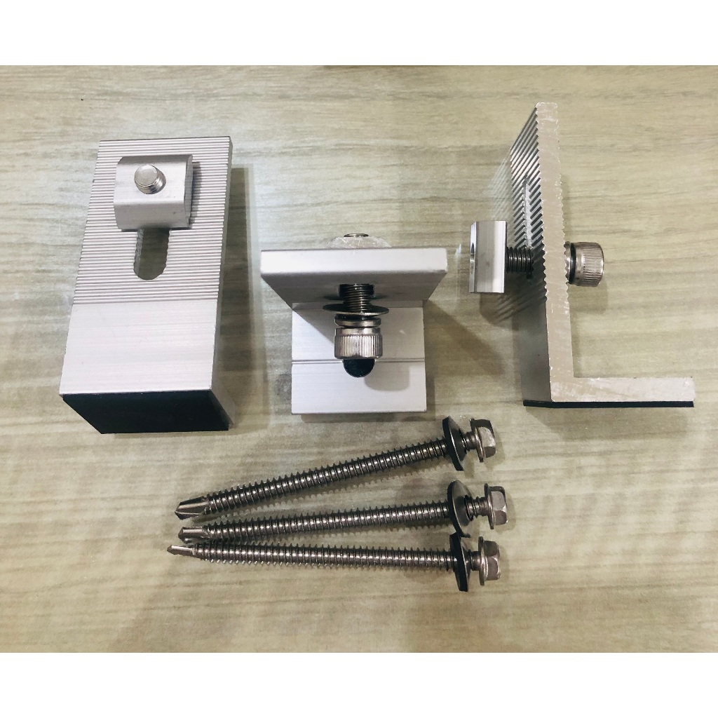 Jual L Feet Kit Mounting Solar PV Module Panel Surya with Rubber Pad ...