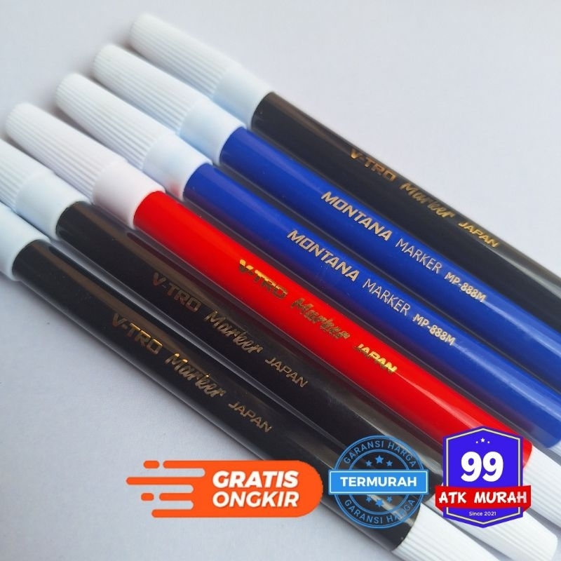 Jual PTM-SPIDOL Marker isi 12/Spidol Hitam/Spidol Merah/Spidol Biru ...