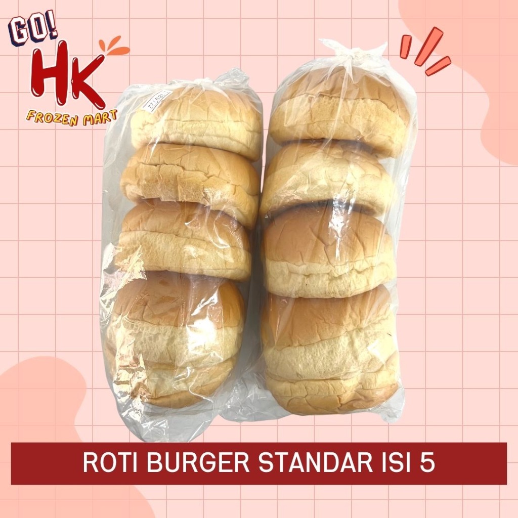 Jual Roti Burger uk Sedang isi 5 pcs | bun burger biasa standar mj ...