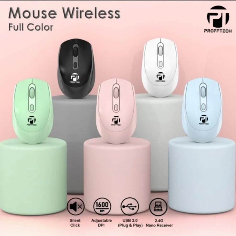 Jual mouse wireles silent klik original proftech g20 Wireless USB Mouse ...