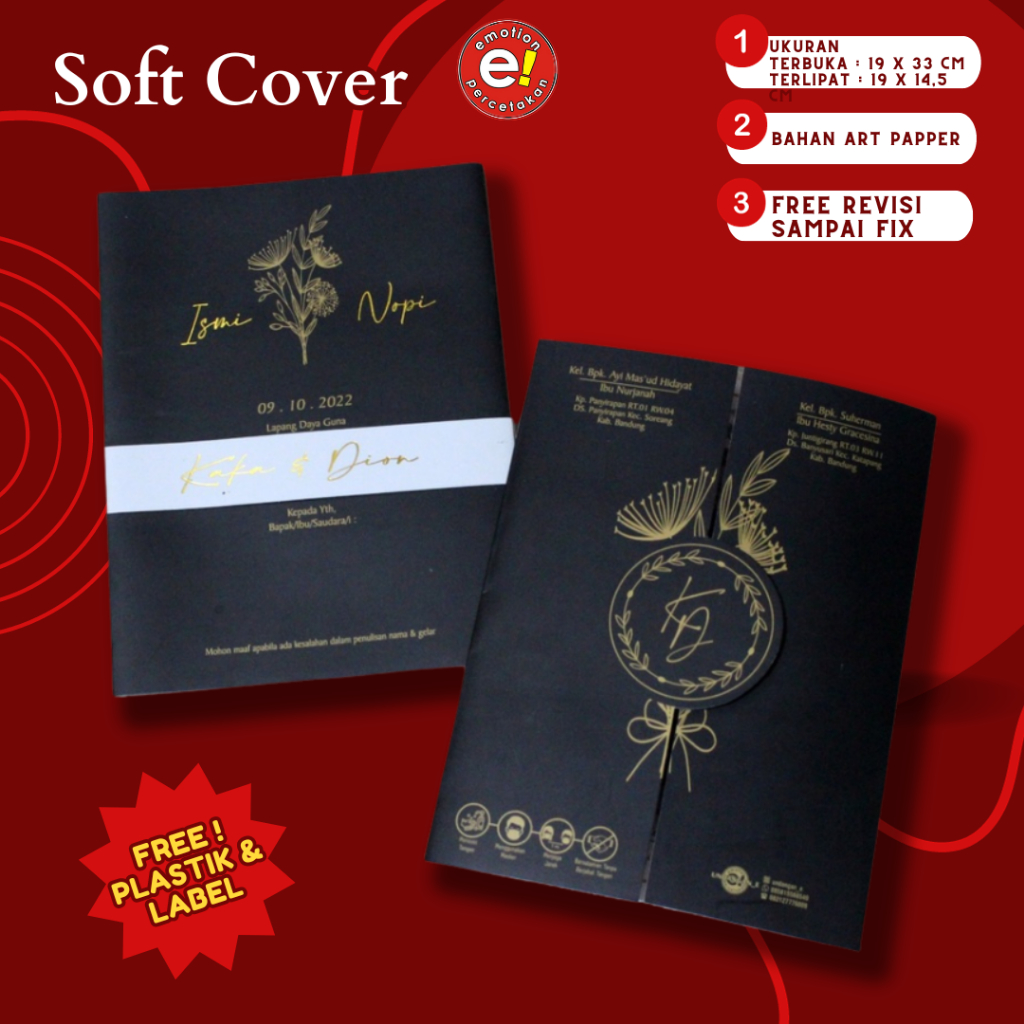 Jual Undangan Unik Undangan Murah Undangan Kekinian undangan soft cover ...