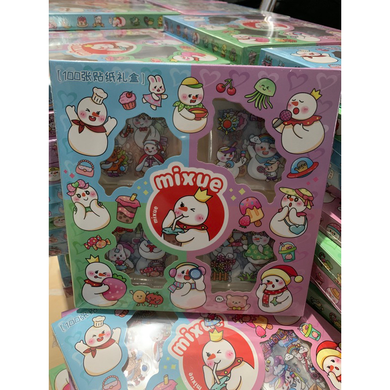 Jual Stiker Momo 100pcs, Sticker Mixue 100pcs, Stiker Momo, Stiker ...
