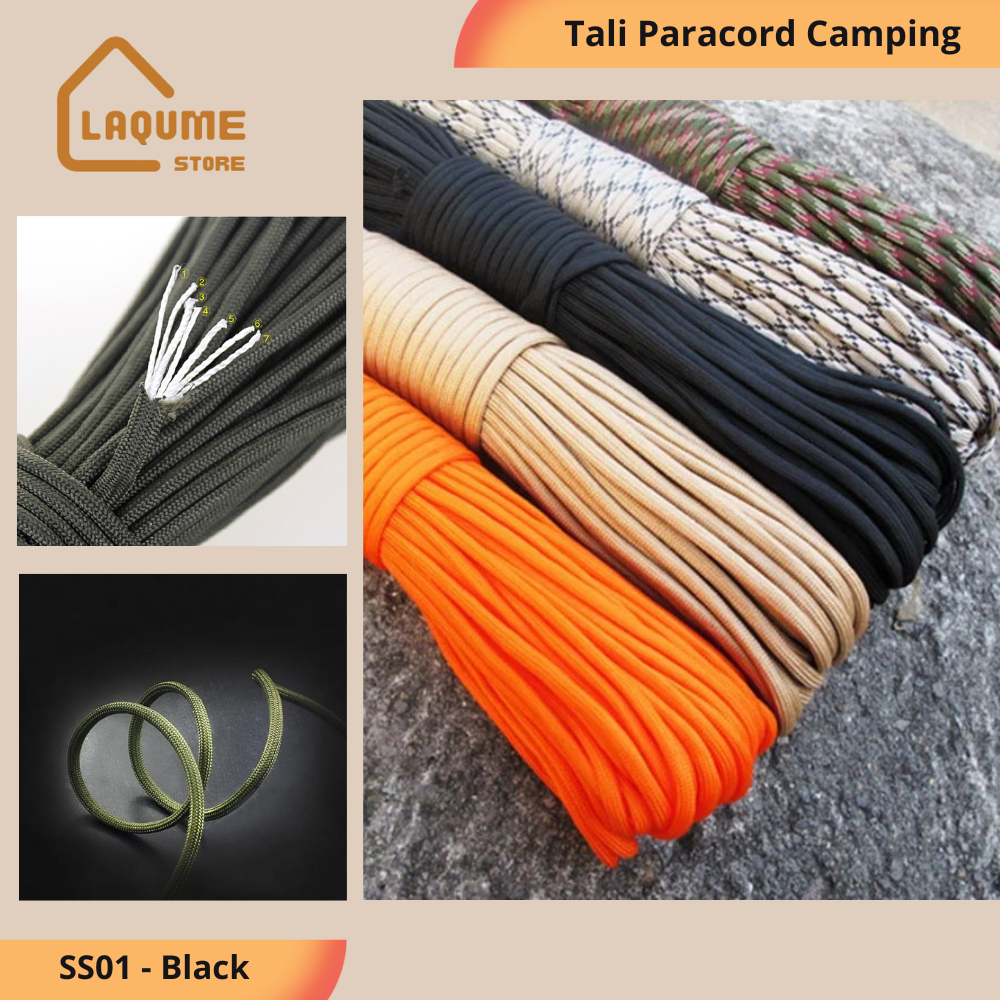 Jual Tali Paracord Prusik Rope 7 Core 5mm 31 Meter Tali Nylon Camping ...