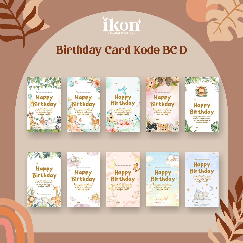 Jual BIRTHDAY CARD KODE BC-C (KARTU UCAPAN ULANG TAHUN/ KARTU UCAPAN ...