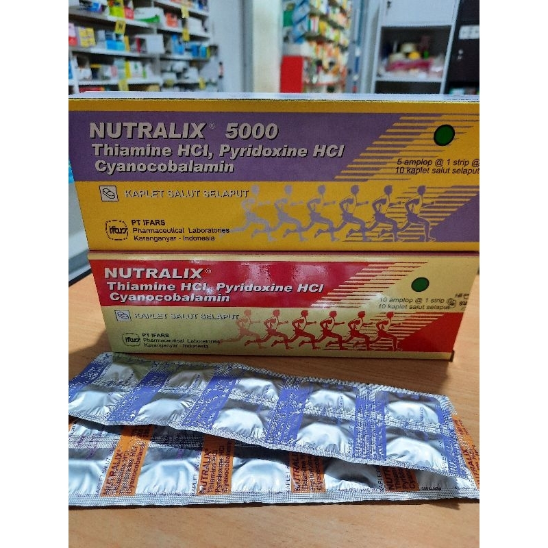 Jual Nutralix tablet dan Nutralix 5000 vitamin B1 B6 B12 1 strip ...