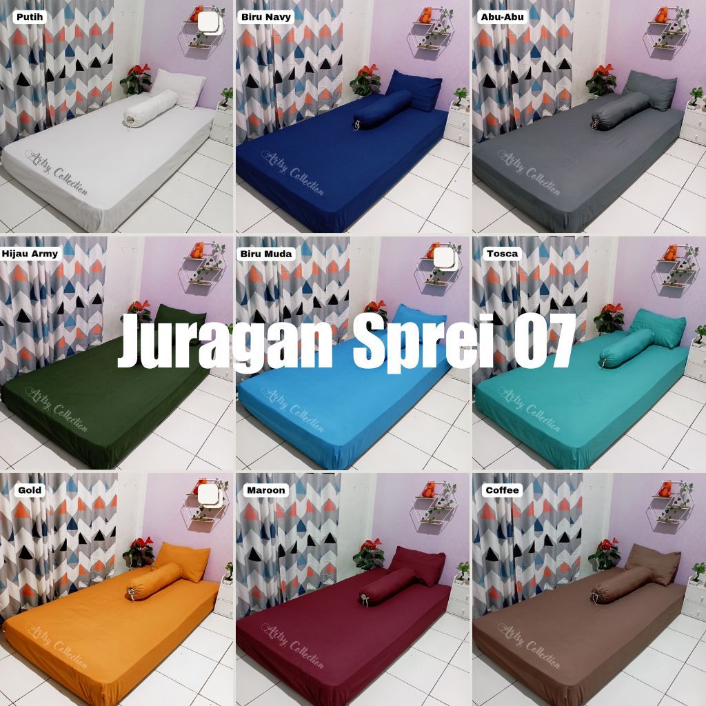 Jual SPREI SET SUDUT KARET POLOS UKURAN 180 160 120 100 90 | SPREI ...