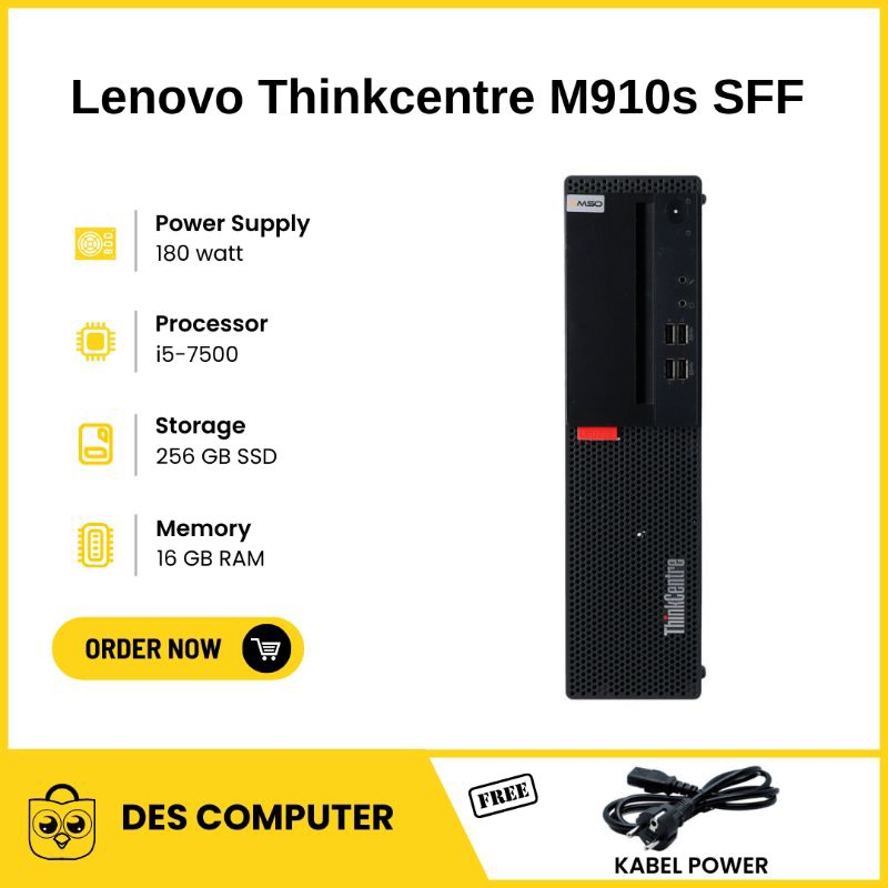Jual Pc Lenovo M910s Core i7 gen 7 ram 16gb ssd 256gb | Shopee Indonesia