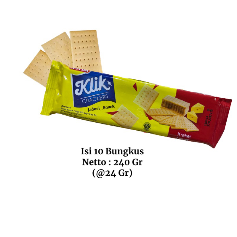 Jual Biskuit KLIK Crackers Serena 10 X 24 GR Rasa Original by Jadoel ...