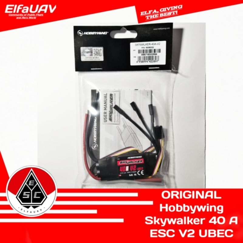 Jual ESC 40A HOBBYWING SKYWALKER 40A V2 UBEC ORIGINAL | Shopee Indonesia