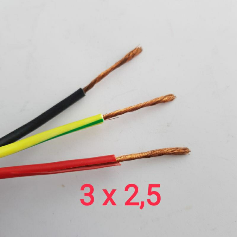 Jual kabel serabut 3 x 2,5 NYHYO putih serabut tebal harga 1 roll 40 ...