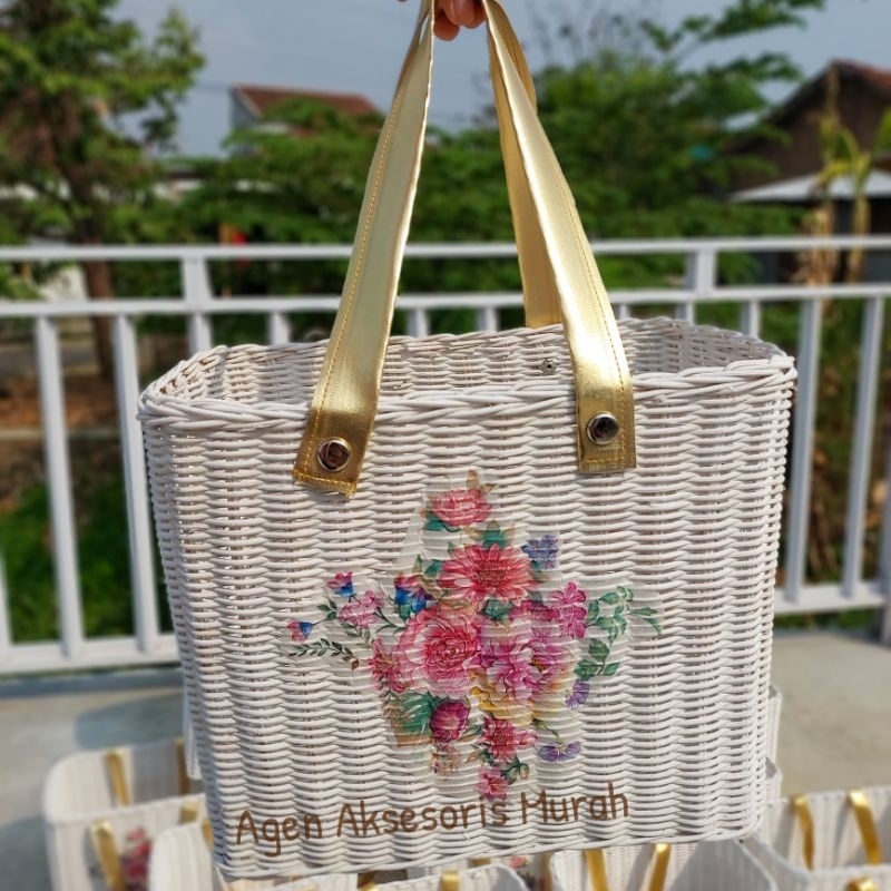 Jual Tas Rotan Callista - Tas Rattan Jinjing/Tote Bag Rotan/Hampers ...