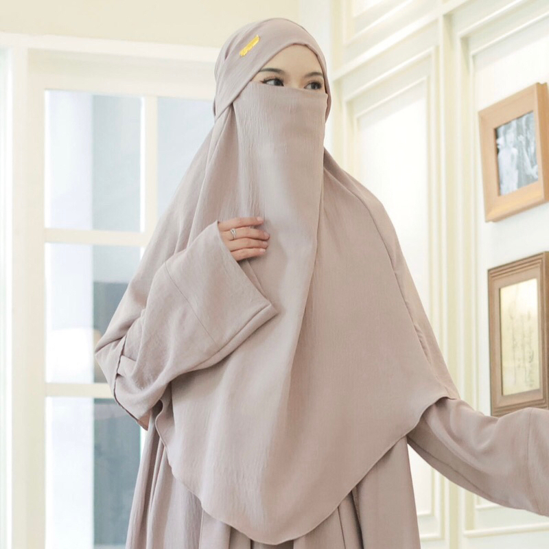 Jual French Khimar Syari Crinkle Airflow Premium Hijab Instan Syar'i ...