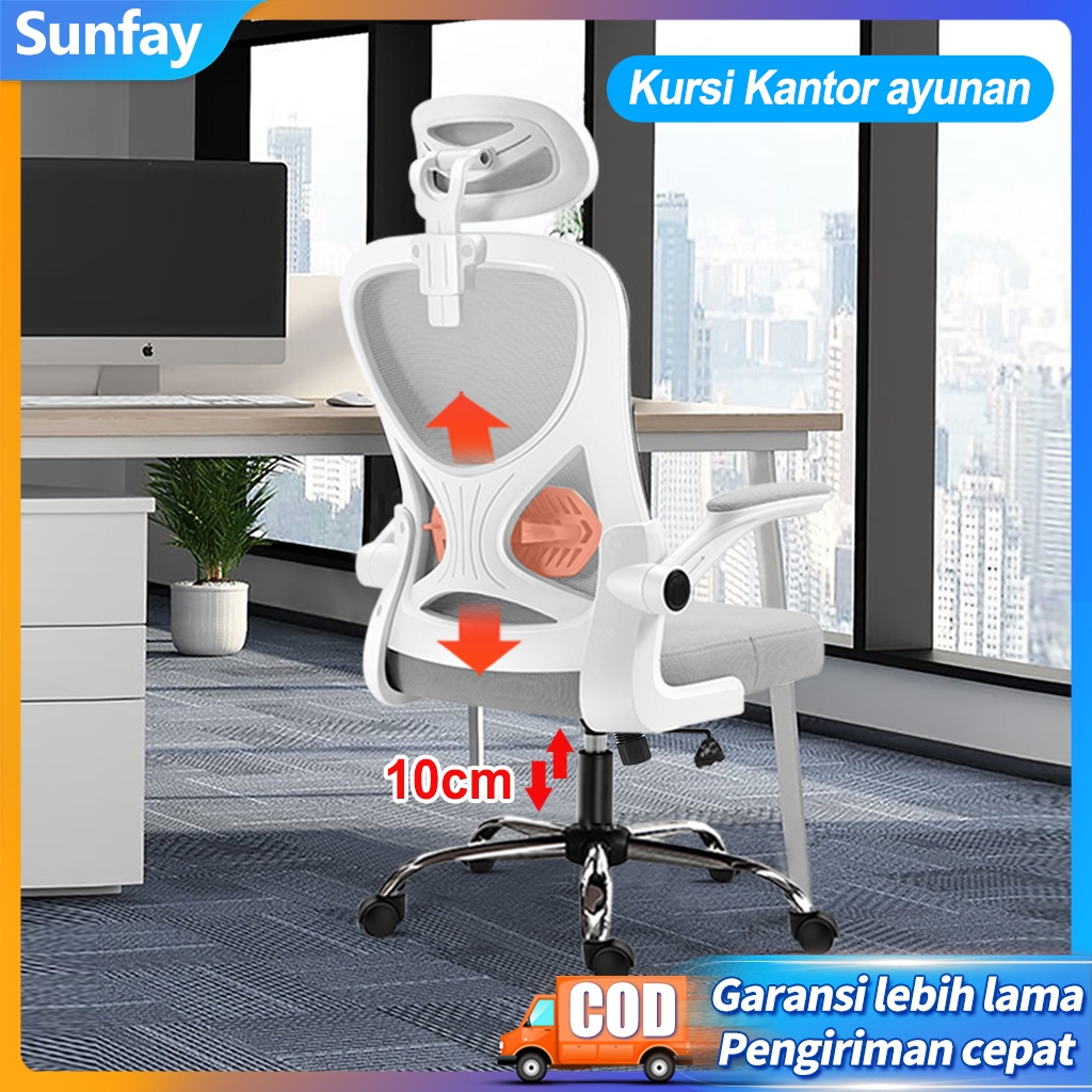 Jual Kursi kantor putar hidrolik multifungsi office chairs Kursi jala Kursi computer gaming ...