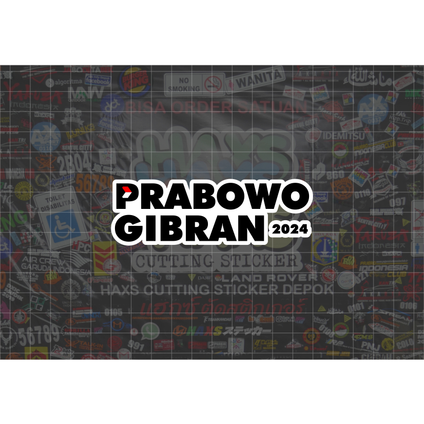Jual Cutting Sticker Prabowo Gibran V2 Ukuran 10 Cm Untuk Motor Mobil ...