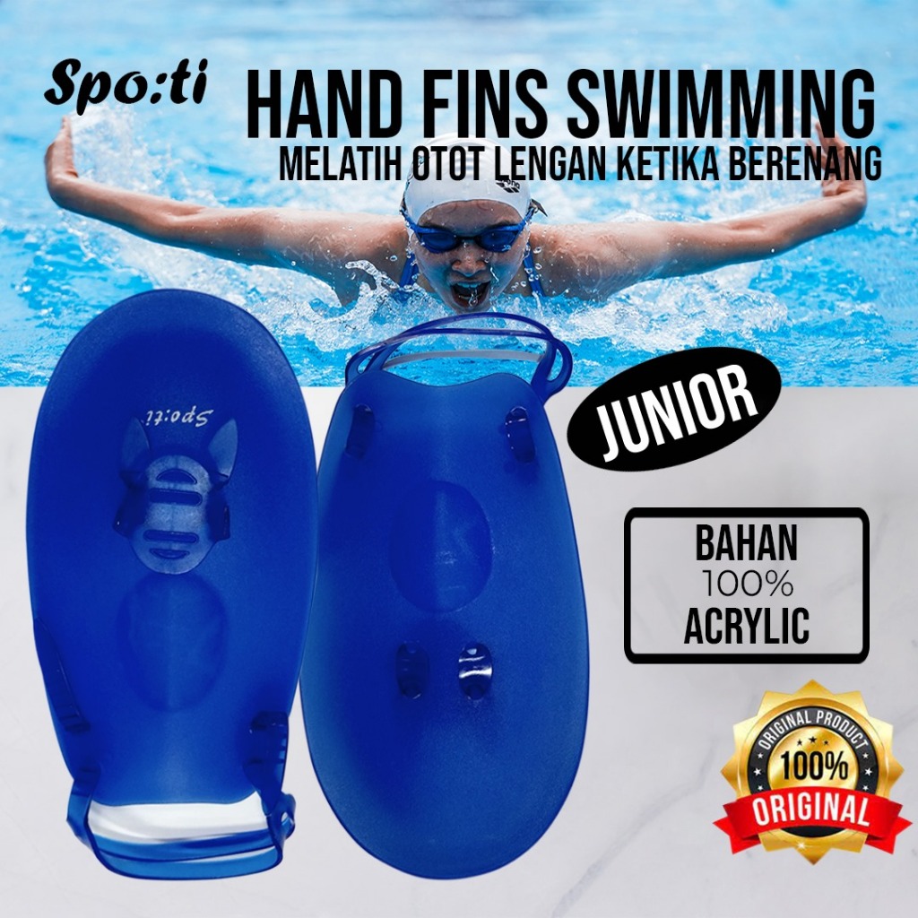 Jual Hand Paddle Fins Swim Spoti Renang Junior | Shopee Indonesia