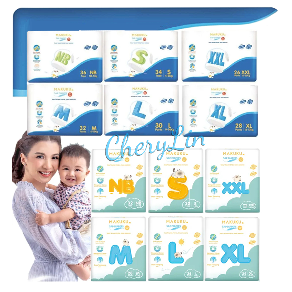 Jual MAKUKU SAP DIAPERS SLIM CARE / COMFORT FIT PANTS (NB/S/M/L/XL/XXL) | Shopee Indonesia