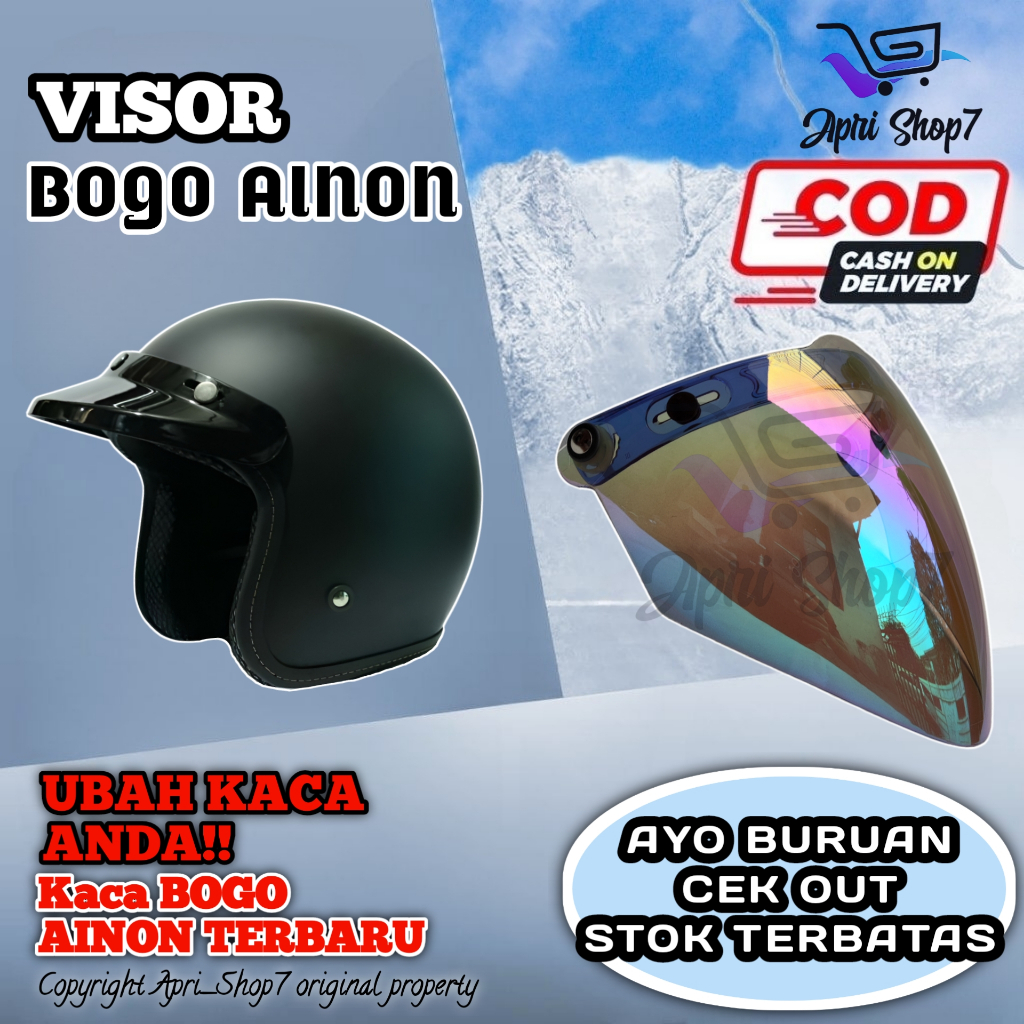 Jual Kaca visor Bogo visor AINON clasic | Shopee Indonesia