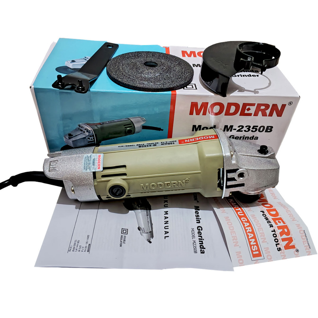 Jual MODERN M-2350 B Gerinda Tangan 4 Inch Angle Disc Grinder Gurinda Grinda Listrik Mesin ...