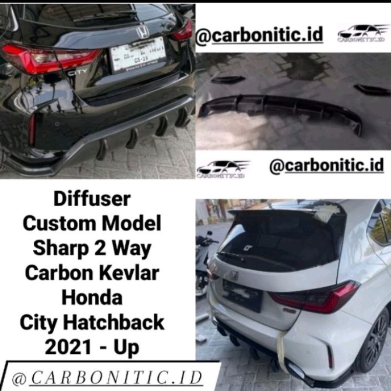 Jual Diffuser Custom Model Sharp 2 Way Honda City Hatchback 2021 - Up ...