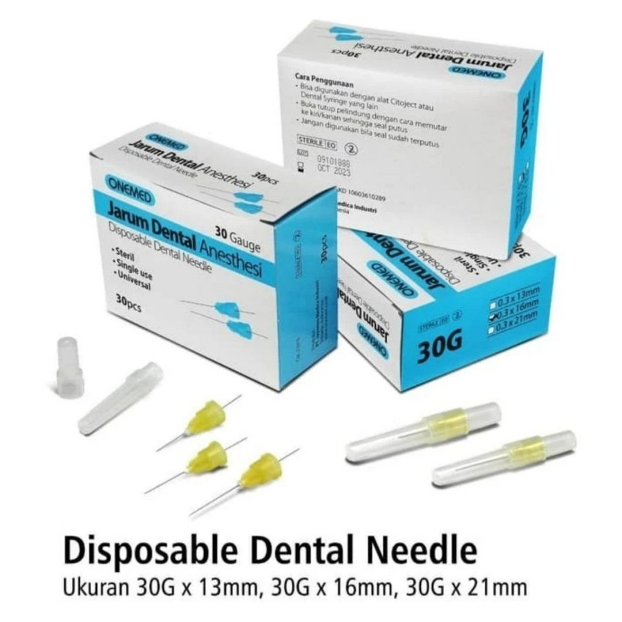 Jual Disposable Dental Needle Onemed / Jarum Citoject 30G | Shopee Indonesia