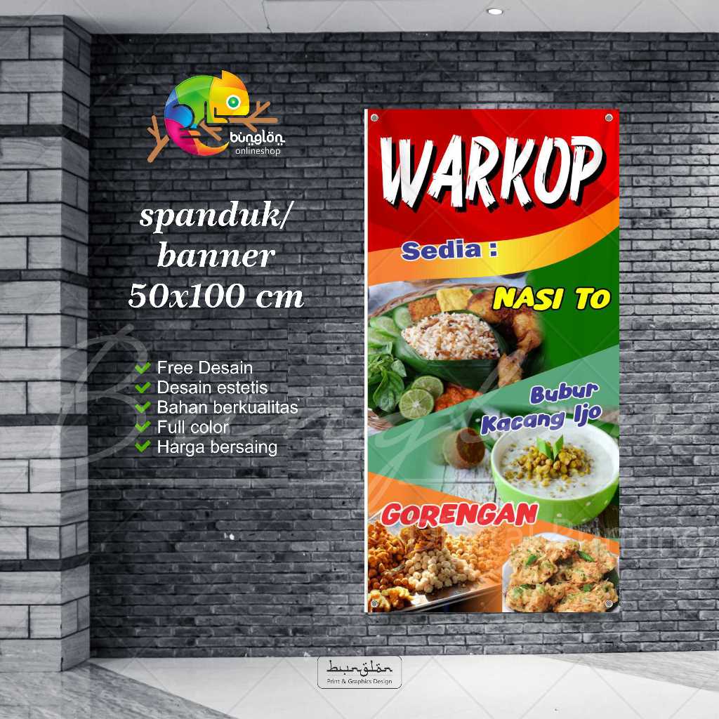 Jual Spanduk Banner 50x100 Warkop Reques Desain | Shopee Indonesia