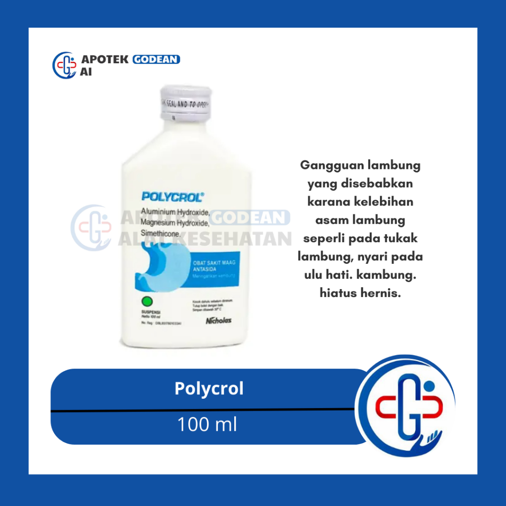 Jual POLYCROL SIRUP 100 ML/180 ML - MENGATASI MAAG DAN KEMBUNG | Shopee ...