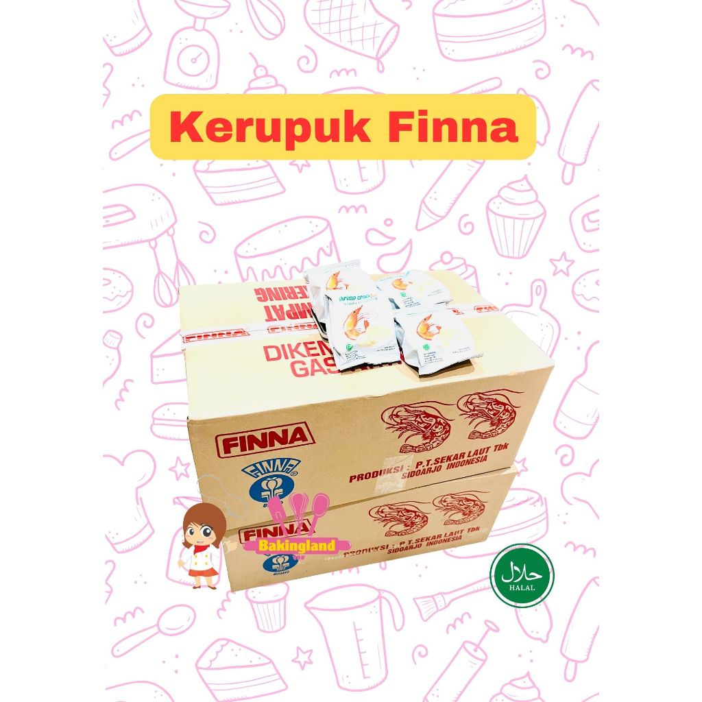 Jual Kerupuk Udang FINNA sachet Shrimp Cracker per dus | Shopee Indonesia