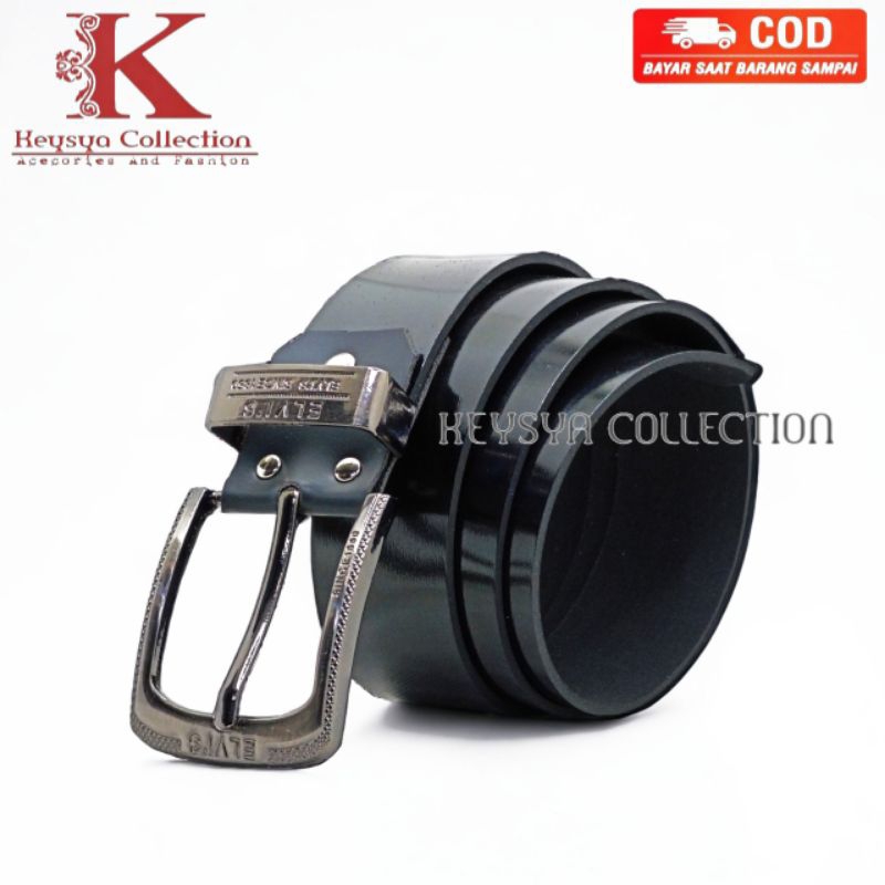 Jual ikat pinggang pria jarum bahan kulit sintetis gesper pria sabuk ...