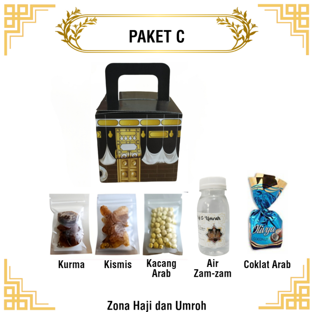 Jual paket oleh-oleh haji dan umroh dus kabah box kabah / PAKET C ...