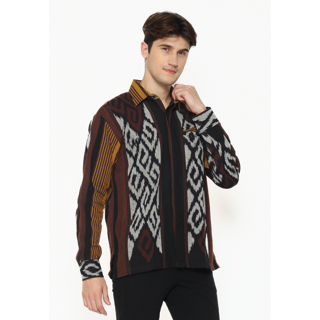 Jual Kemeja Tenun Pria Kemeja Tenun Blanket Etnik Jepara Kemeja Batik ...