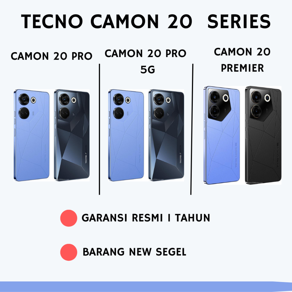 Jual TECNO CAMON 20 PRO - 5G – PREMIER 108MP UltraWide+Macro Camera ...
