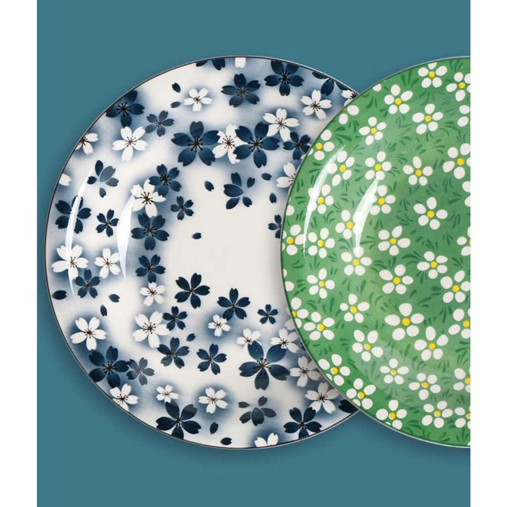 Jual WINSTON 1pcs KEMBANG MERAH Piring Lontong Keramik 9,25in | Plate ...